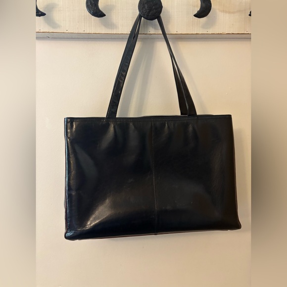 HOBO | Bags | Hobo International Large Black Leather Laptop Briefcase ...